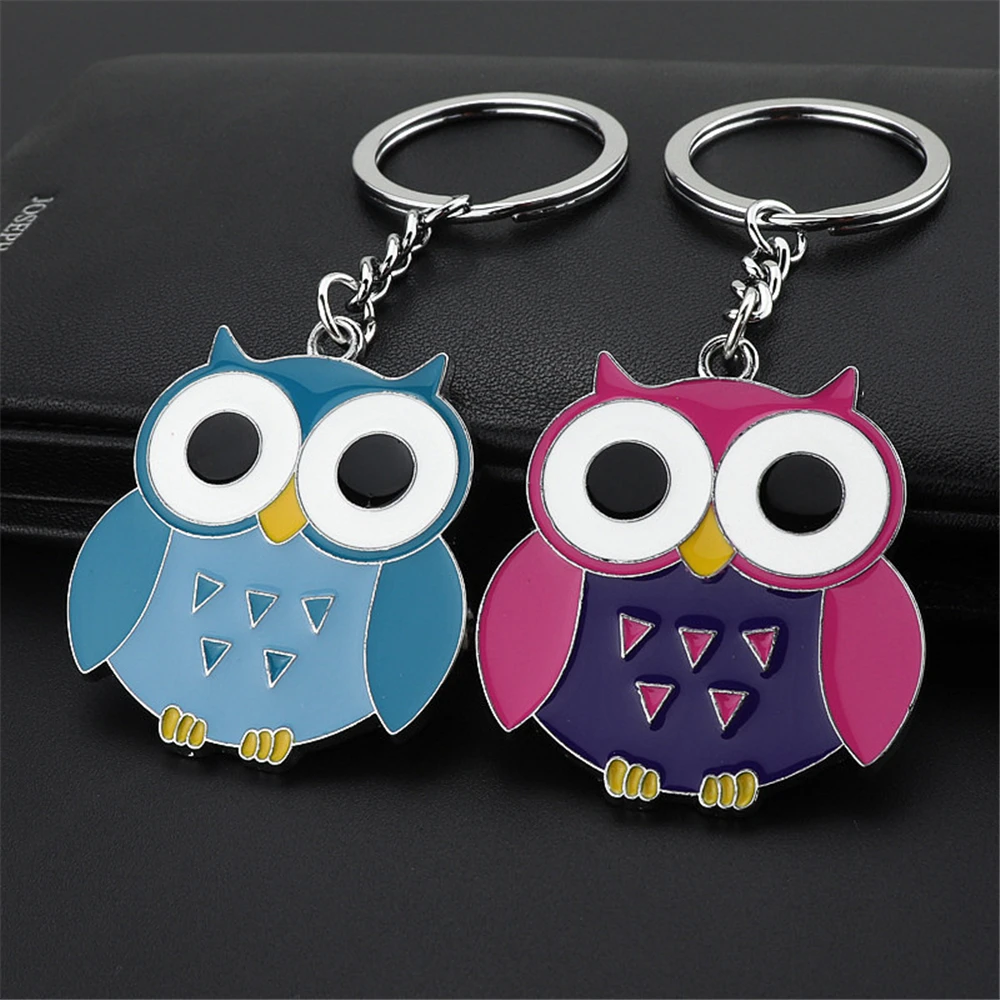 New-Cute-Owl-keychains-Charms-Cartoon-Unisex-Key-Ring-Gift-Women ...