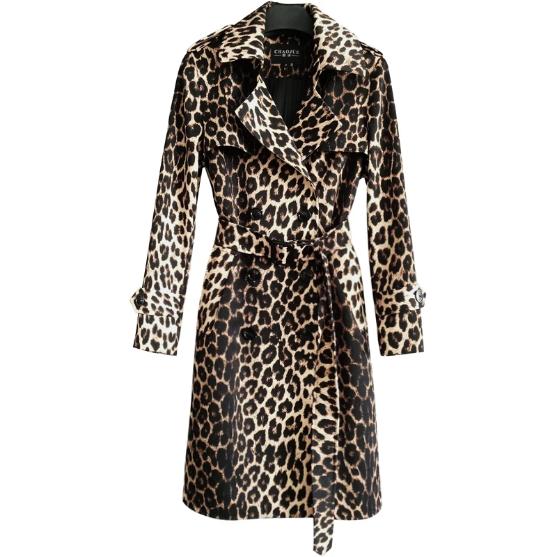 British Leopard Femme Trench Coat Women 2020 Spring Autumn New Fashion ...