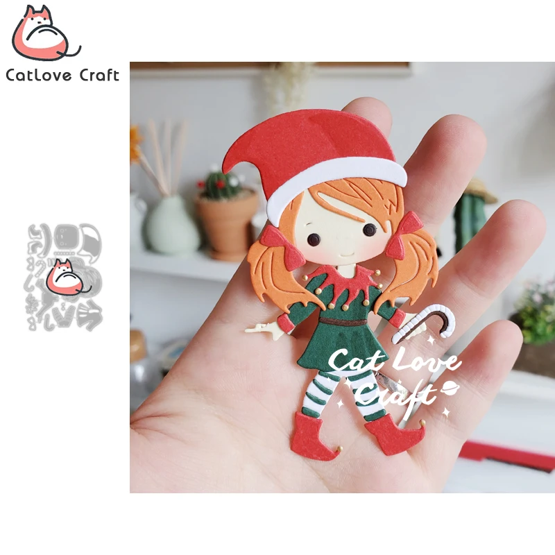 Catlove Christmas Elf Metal Cutting Dies Scrapbooking Mold Stencil Die ...
