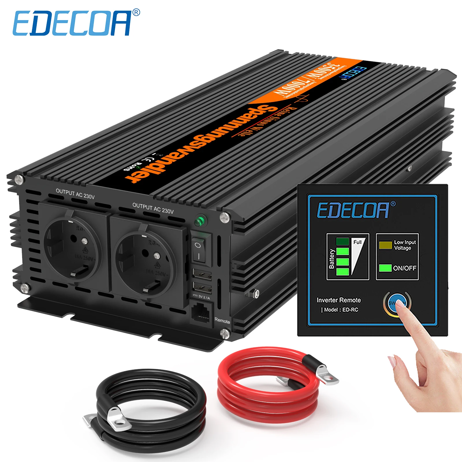 EDECOA-3500W-Pure-Sine-Wave-Inverter-DC-12V-To-AC-230V-240V-Home-Use ...