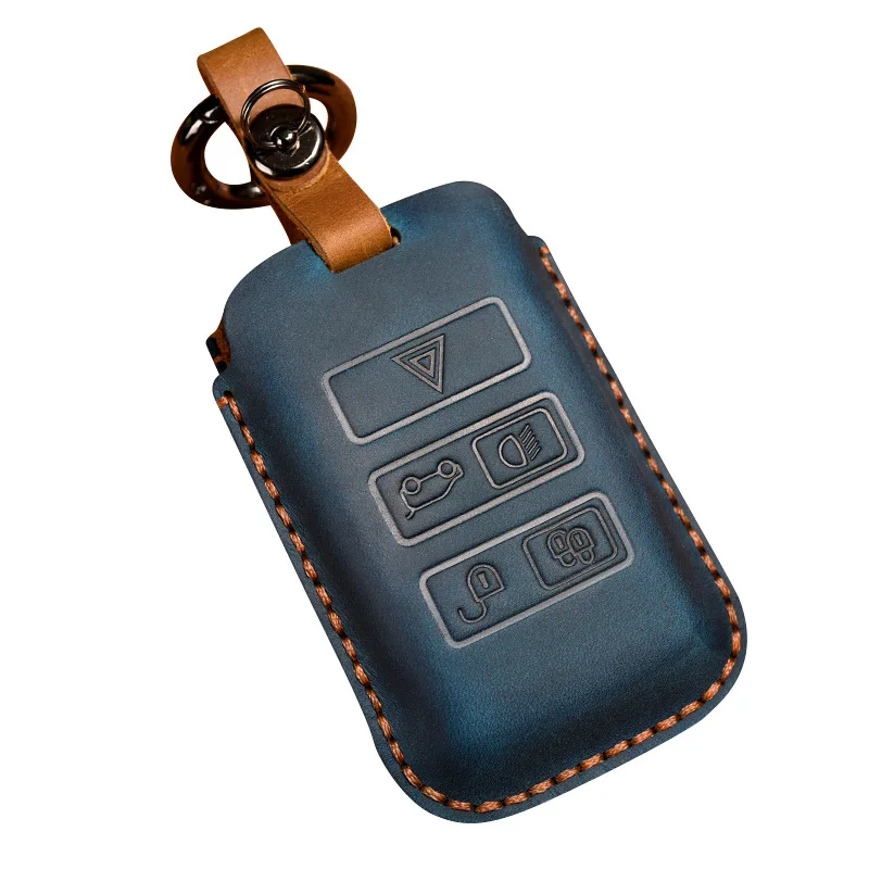 Genuine Leather Car Key Case Cover For Land Rover Range Rover Evoque ...