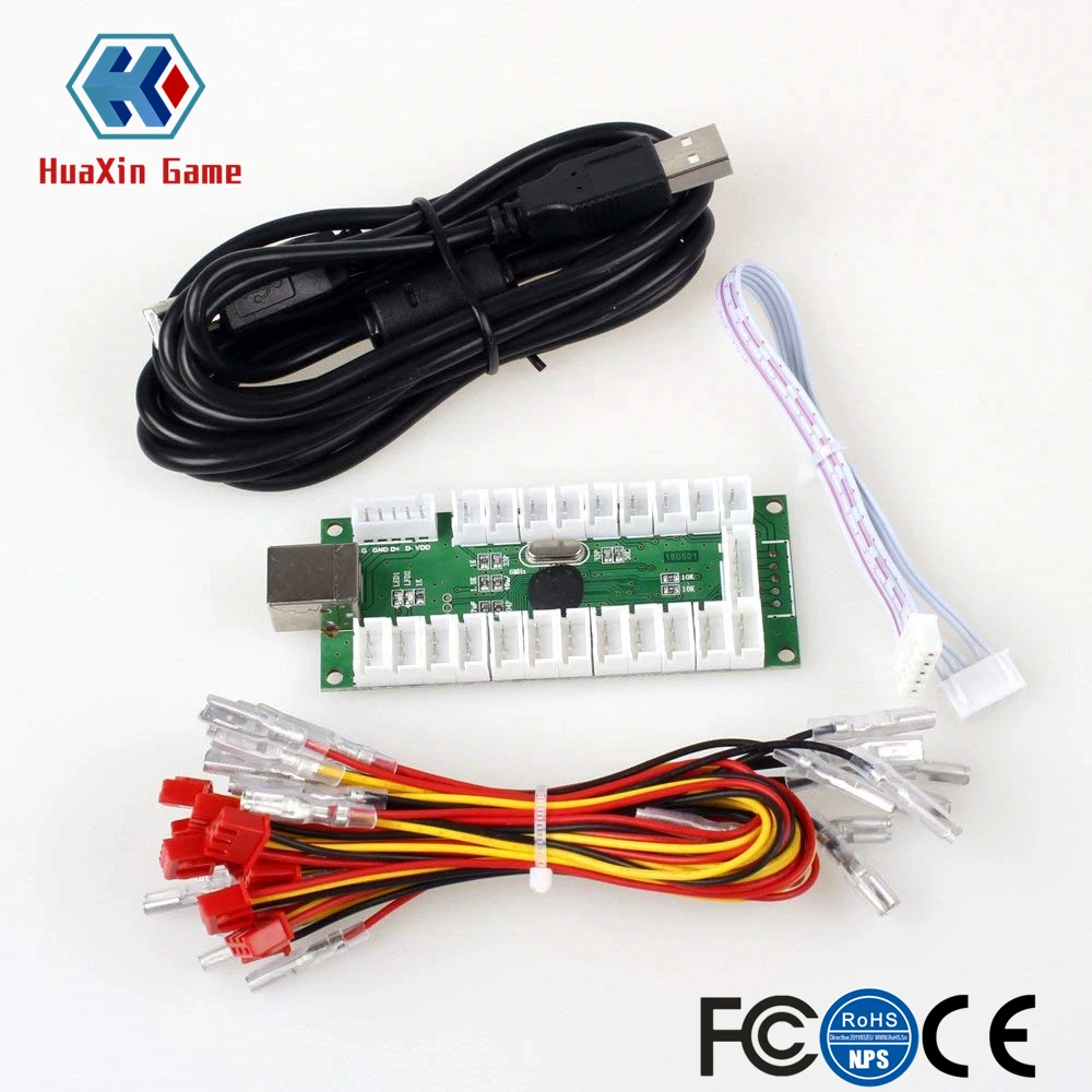 Zero Delay USB Encoder to PC LED Joystick Set For LED Arcade Joystick ...