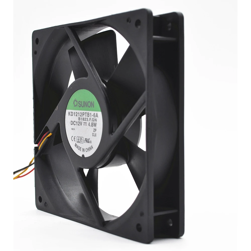 Original KD1212PTB1-6A 12V 4.8W 12025 12CM double ball chassis power ...