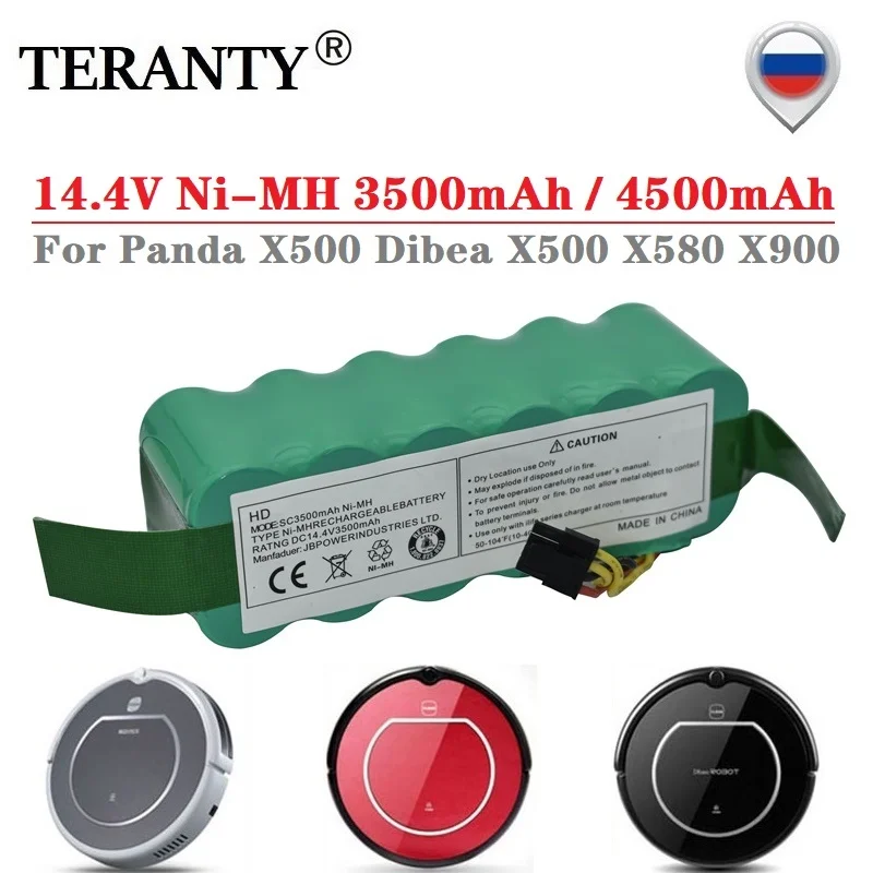 Upgrade 14.4v 4500mah Battery for Panda x500 Dibea x500 x580 x900 Haier ...