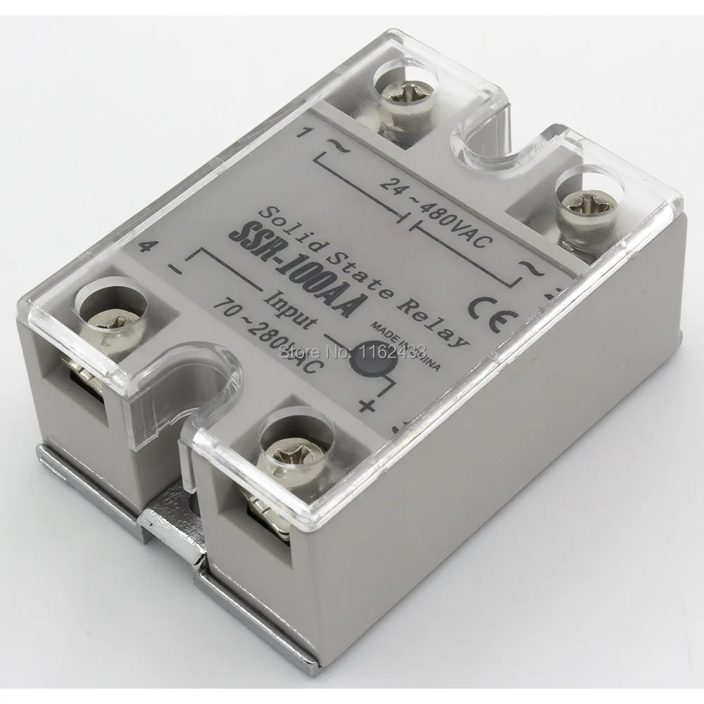 SSR 100AA 단상 AC 100A 480V 솔리드 스테이트 릴레이 100AA SSR|relay current|phase ...