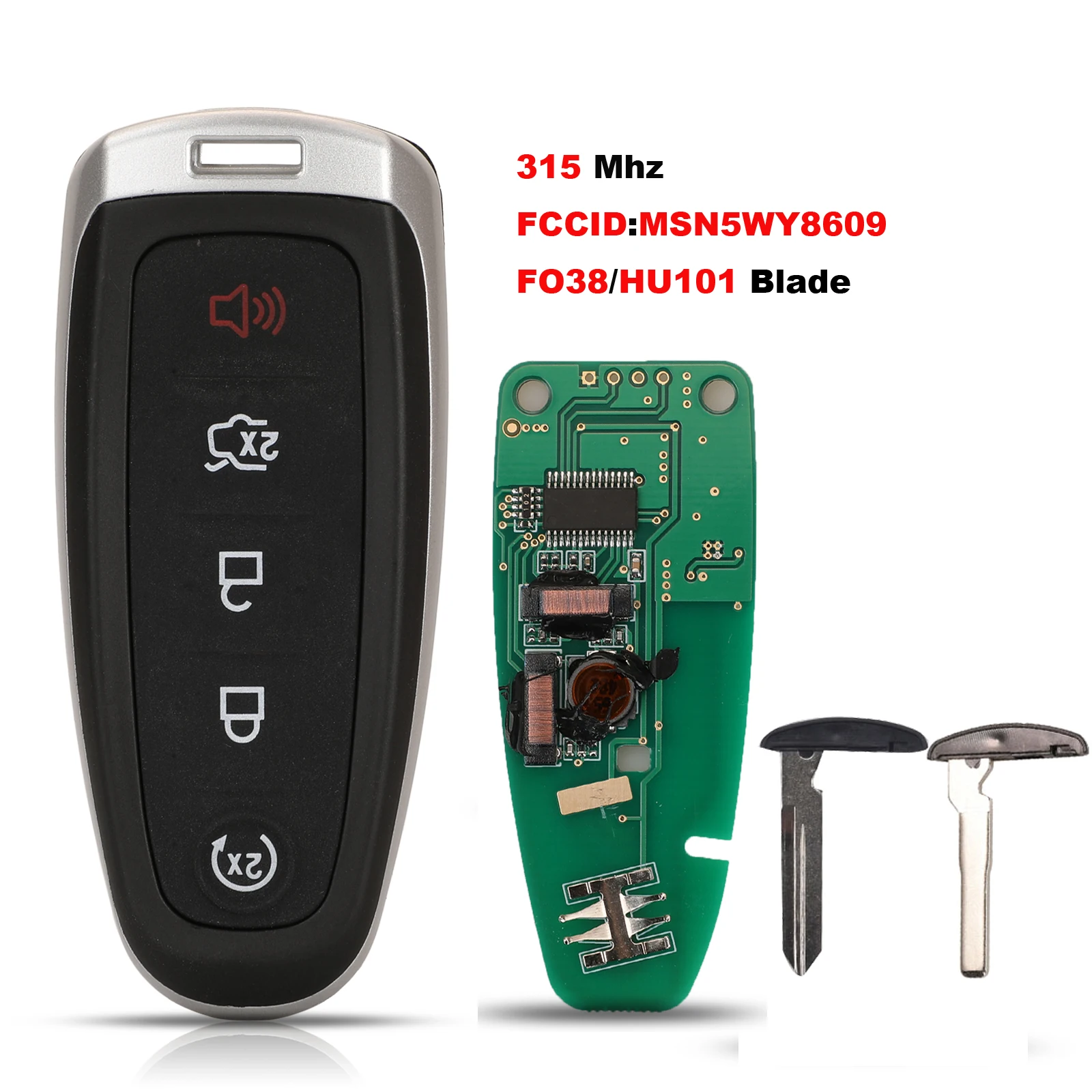 jingyuqin Remote Car Key 315MHZ For Ford Edge Escape Explore Expedition ...
