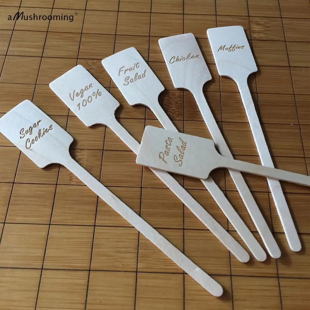 Personalized Party Event Tableware Decor Wooden Sticks Bars Buffet Food ...