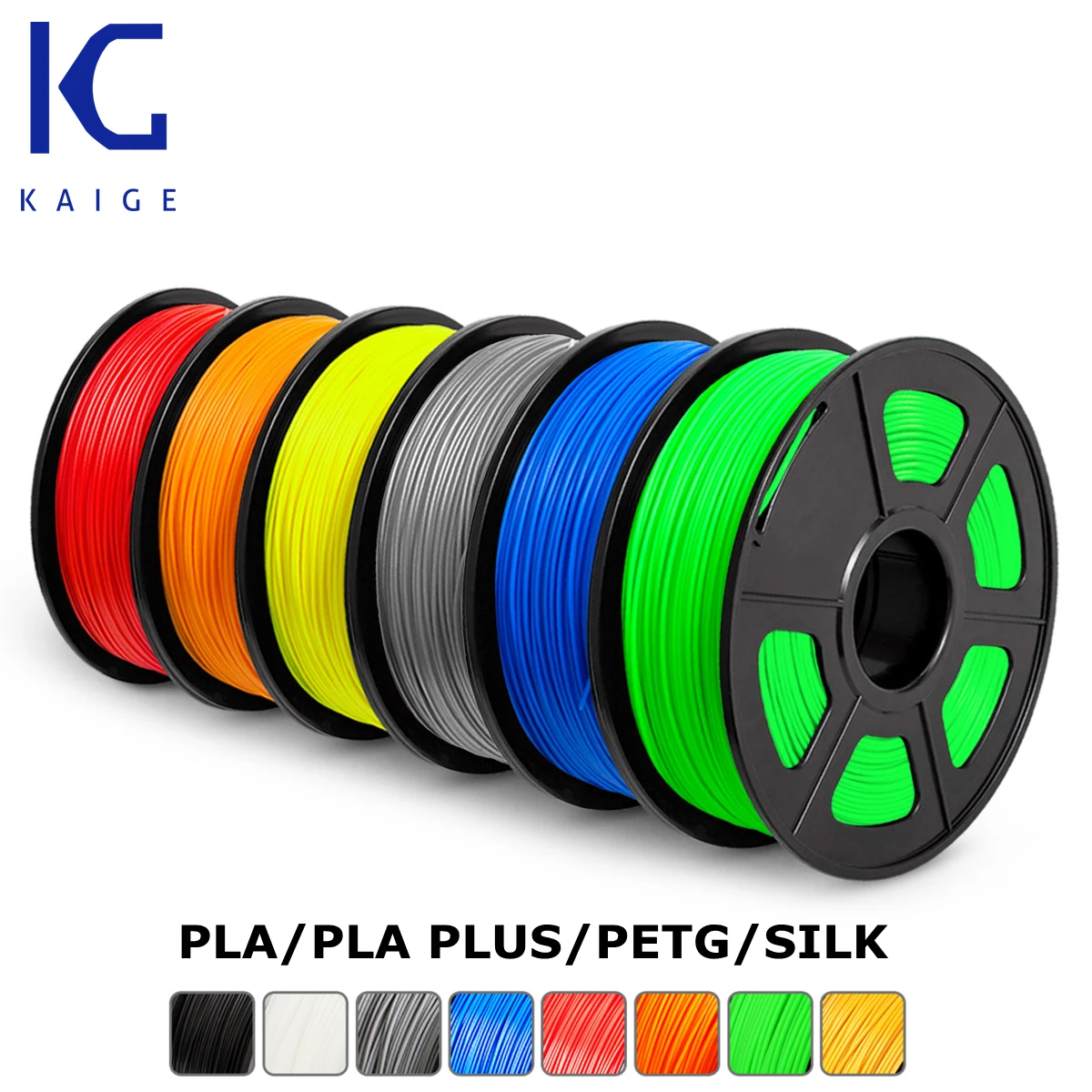 PLA/PLA PLUS/PETG/SILK/ABS/TPU/WOOD/Rainbow 1KG/0.5KG 필라멘트 FDM 3D 프린터 용 무료 배송 더 많은 인성 무독성 KAIGE ...