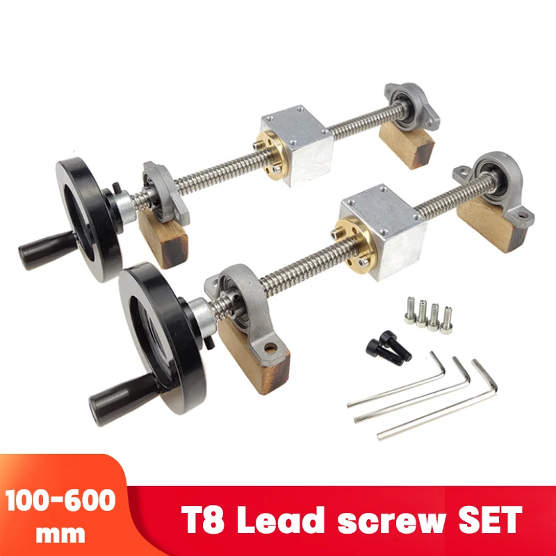 1Set-200-300-350-400-500mm-3D-Printer-CNC-T8-Lead-Screw-8mm-Brass ...