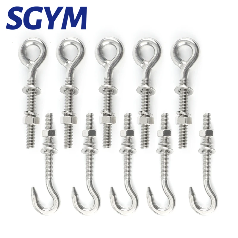 10-PCS-M5-M6-M8-M10-304-Stainless-Steel-Sheep-Eye-screw-Bolt-Lifting ...