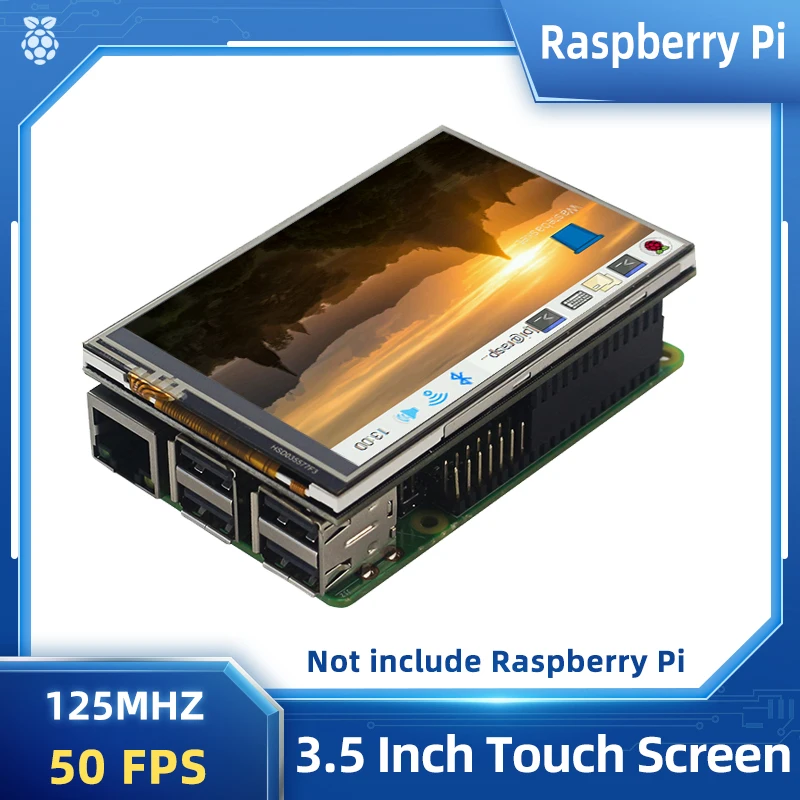 3.5 Inch Touch Screen For Raspberry Pi 4b 3b+ 3b 125mhz Spi Lcd Display ...
