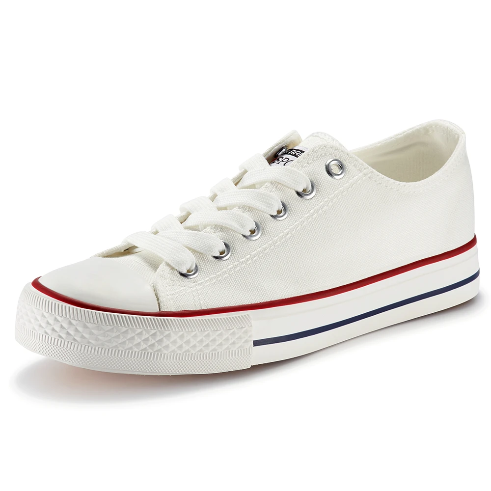 Baskets basses en toile pour femmes, chaussures classiques à lacets ...