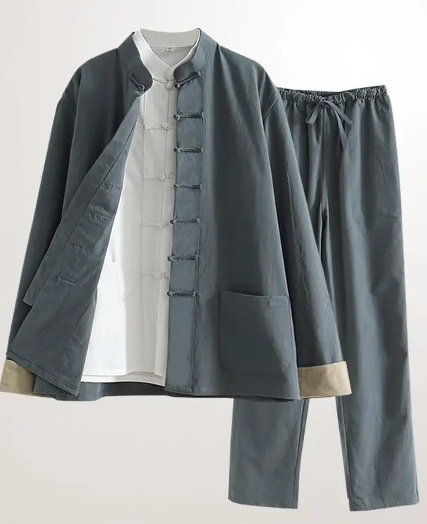 3pcs-set-high-quality-men-cotton-linen-wing-chun-uniforms-hanfu-tai-chi ...