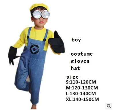 Halloween Minions Cosplay Costume For Kids With Glasses - AllCosplay.com