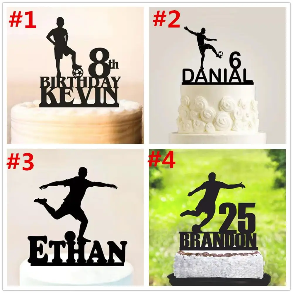 Custom-Footballer-Cake-Toppers-Boy-Birthday-Soccer-Cake-Topper-Football ...