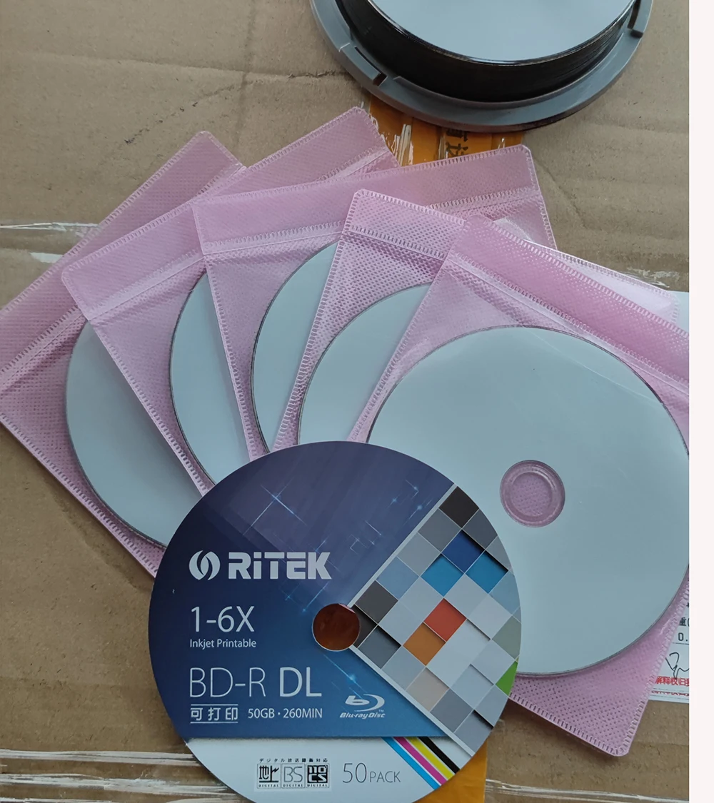 Freeship Bd-r 50g 10pcs - Ritek Bd-r 1-6x 50gb Bdr Disc Printable Blue ...