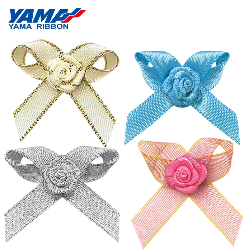 YAMA Ribbon Bow with Rose Wide 31mm±3mm High 28mm±3mm 200pcs/bag for ...