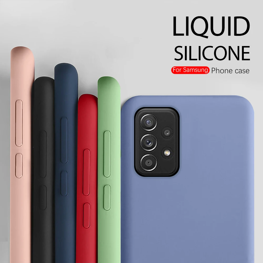 for Sansung A52 Case Liquid Soft Silicone Protect Shell Cover On for Samsung Galaxy A52 Samsang ...