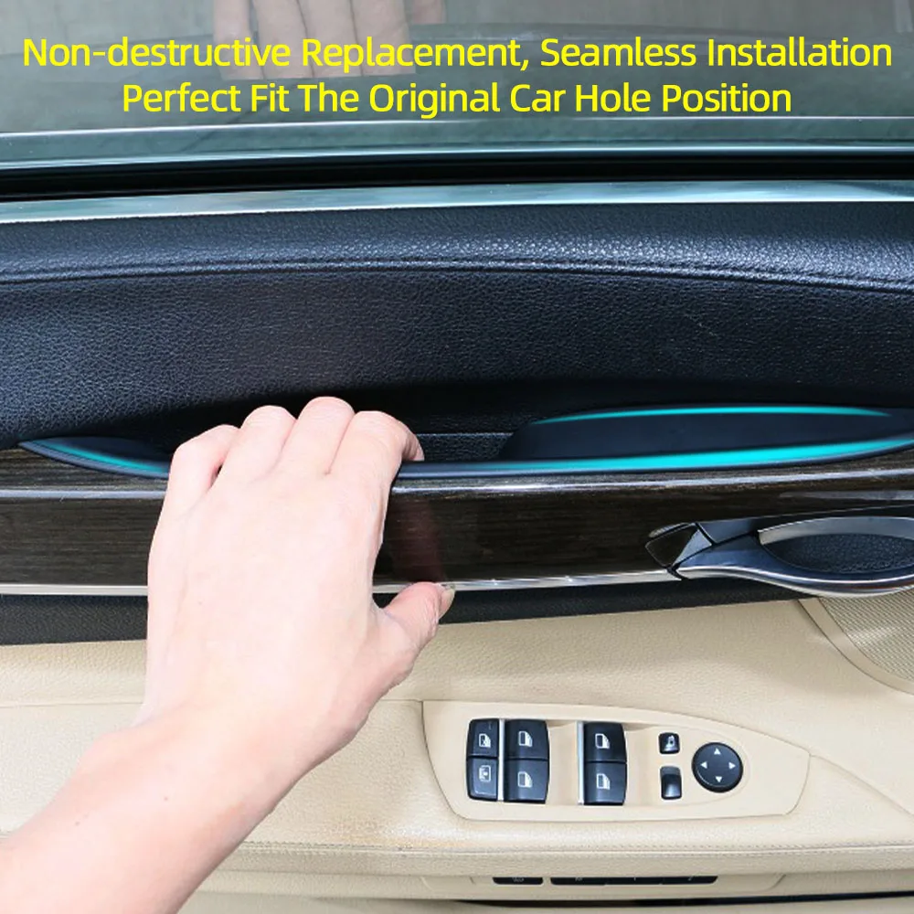 자동차 인테리어 도어 패널 핸들, BMW F01 F02 7 시리즈 730 740 750 08 15 바용 풀 캐리어 트림 커버 ...