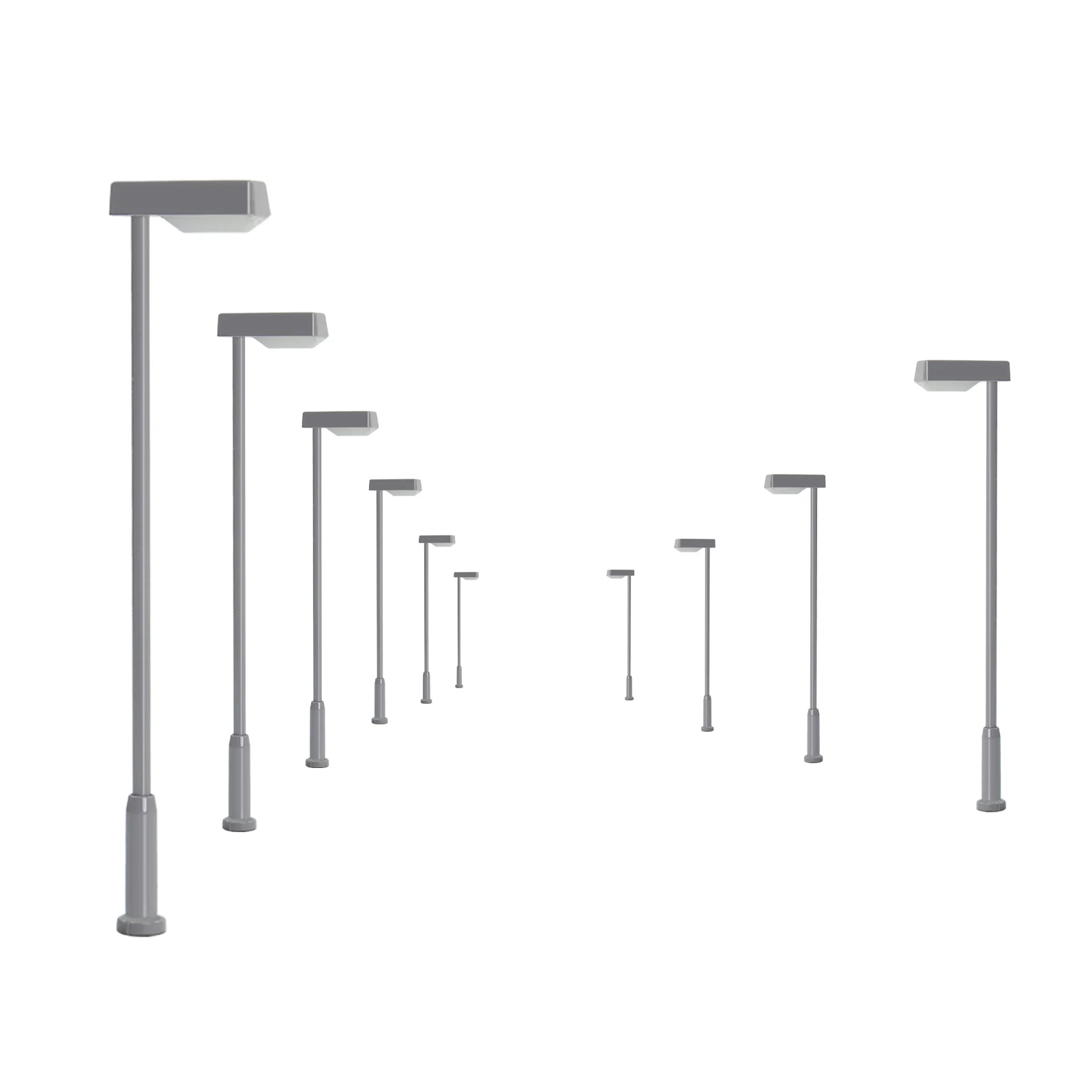 LD09 5pcs Model Lights Layout HO/TT/N/Z Scale Street Lamps with ...