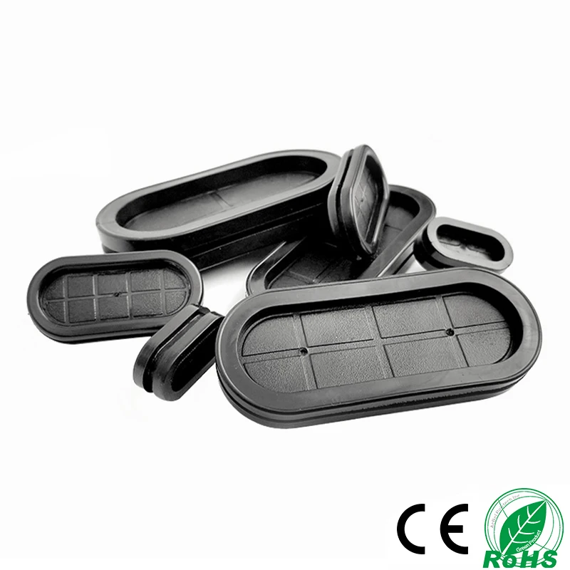 10pcs/lot Oval Rubber wire grommet gasket clamp Electric box inlet ...