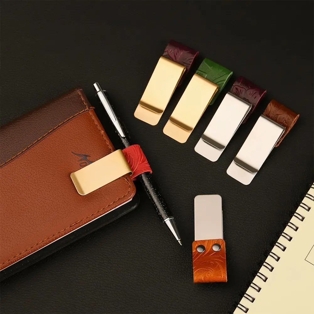 1Pc-Vintage-Metal-Handmade-Leather-Pen-Holder-Clips-Journal-Notebook ...