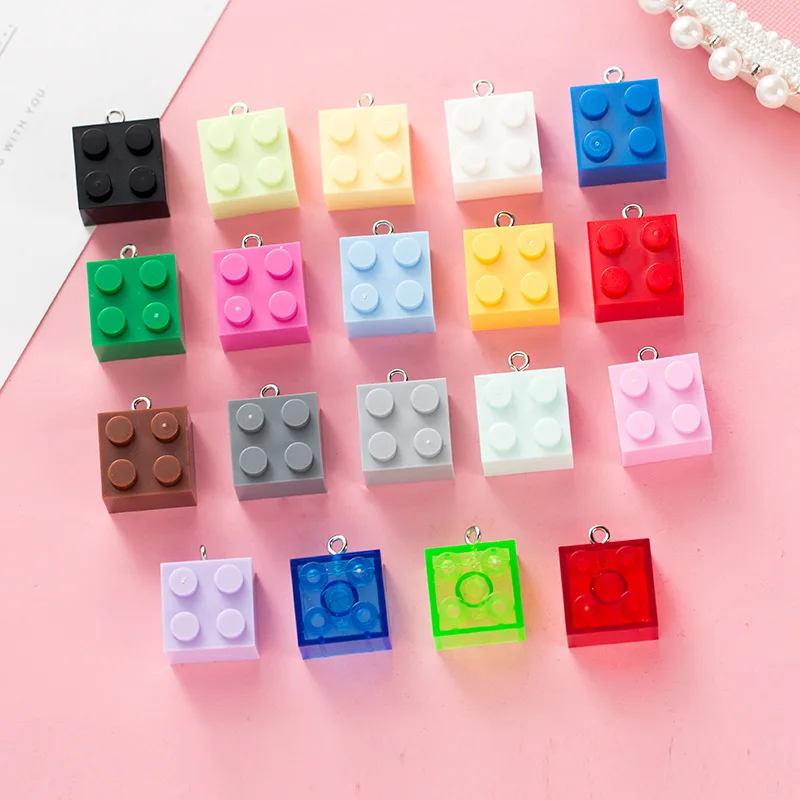 10pcs Colorful Building Block DIY Charms Findings Punk Handmade ...