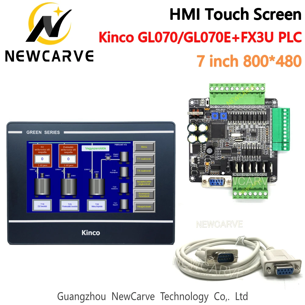Kinco Gl070 Gl070e Hmi Touch Screen And Fx3u 14/24/32/48/56 Mt/mr Plc Industrial Control Board ...