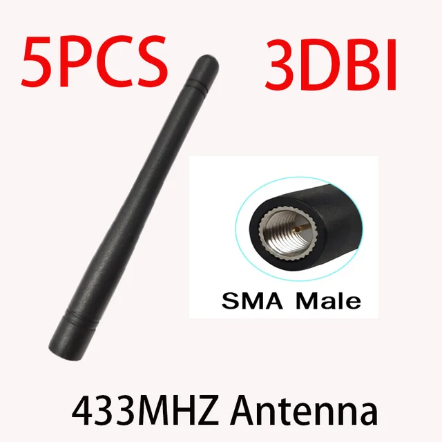 433MHz antenna lora 3dBi SMA Male Connector antenne 433 mhz IOT ...