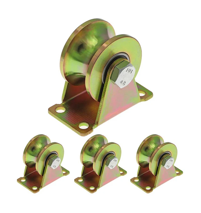 U-Type Groove Wheel 2" Heavy Duty Rigid Caster for Inverted Track ...