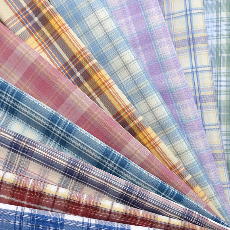1 Meter Plaid Fabric Polyester College Style Fabric For Skirt Uniform ...