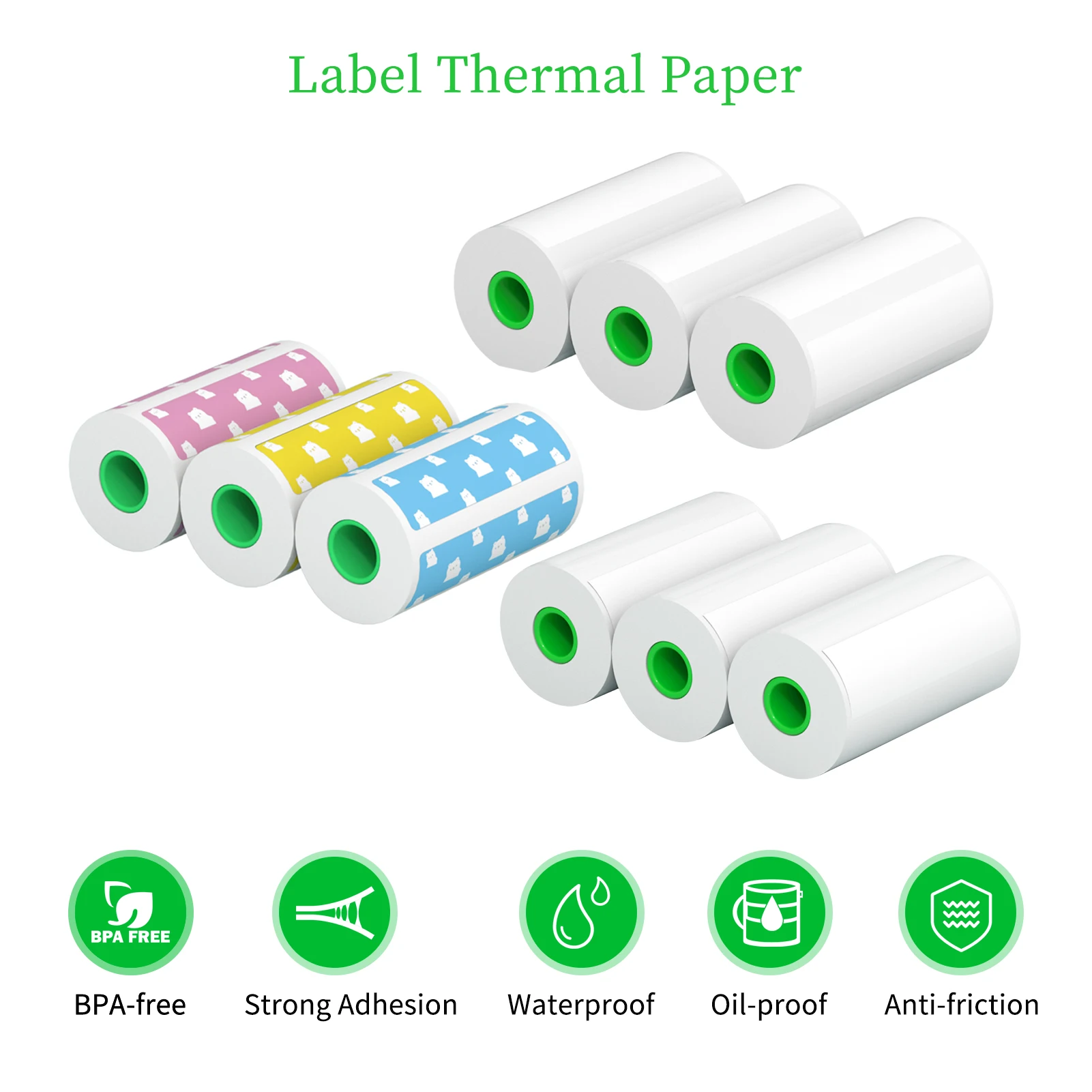 PeriPage-3-Rolls-Label-Paper-Sticker-Self-Adhesive-Waterproof-Oil-proof ...