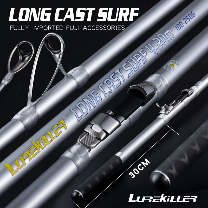 Lurekiller Japan Full Fuji Parts High Carbon 4.20M Surfcasting Rod Long ...