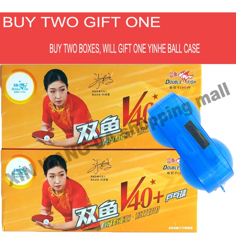 Original double fish one star V40+ table tennis ball ABS material seam balls for ping pong game ...