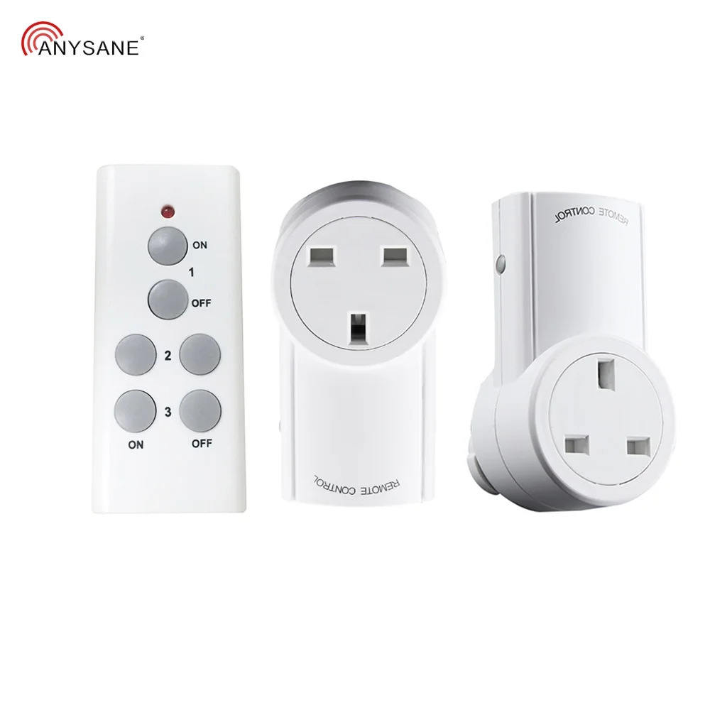 433.92Mhz smart Remote Control Power Socket UK standard RF remote ...