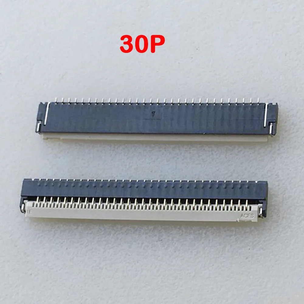 5-50PCS-30Pin-Clamshell-Socket-FPC-FFC-Flat-Cable-Connector-0-8mm-Pitch-30p-Flip-Type.jpg
