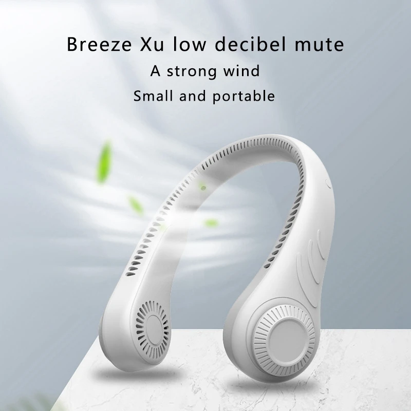 Beauty Portable Mini Fan Neckband Bladeless Lazy Neck Hanging Cooler Fan