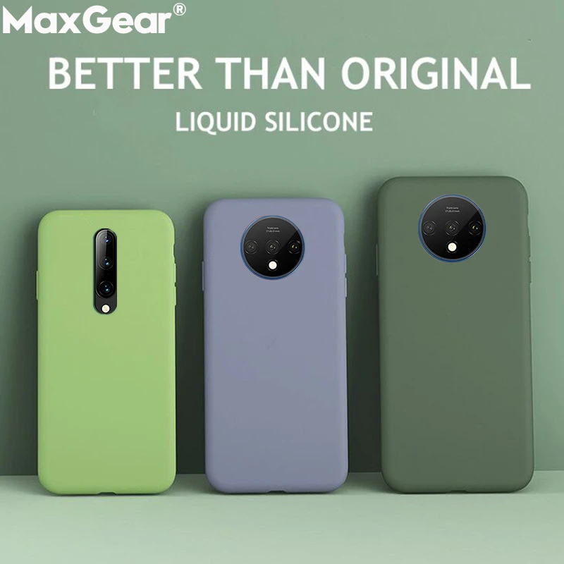 Ultra Thin Liquid Silicone Original Case For Oneplus 7 T Pro 6 6T 5 5T ...