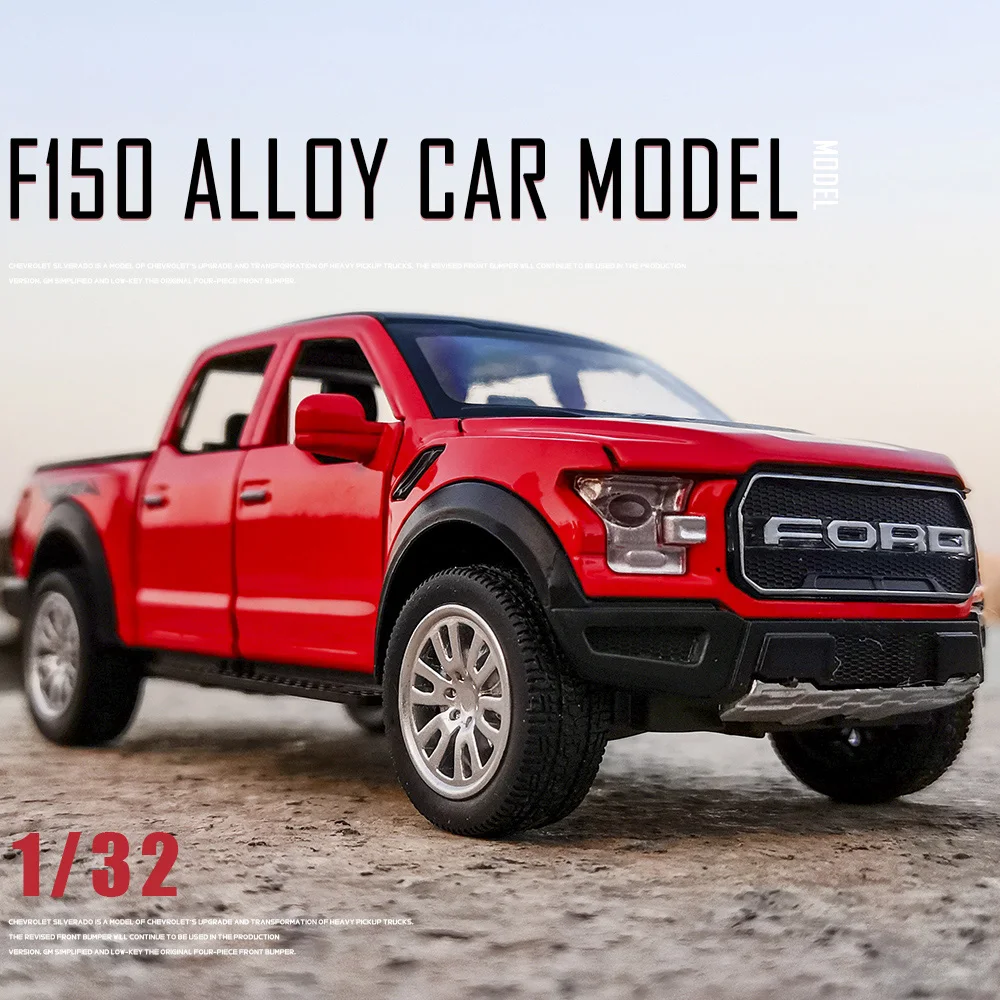 New-1-32-Ford-Raptor-F150-Big-Wheel-Alloy-Diecast-Car-Model-With-With ...