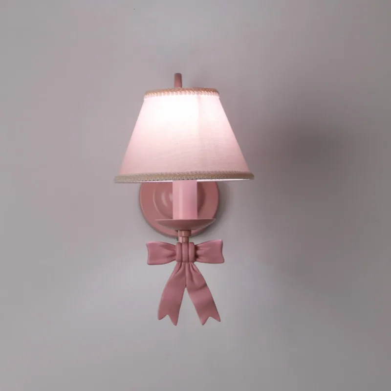 Wedding Decoration Bowknot Wall Lamp Princess Room Pink Bow Light Girl ...