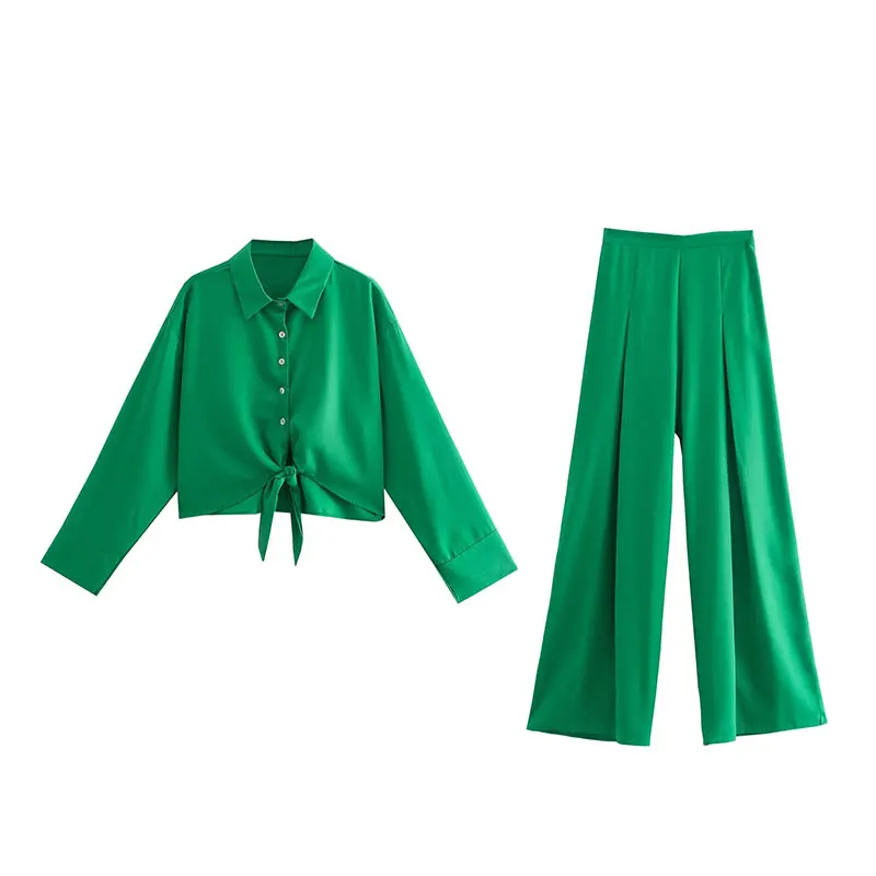 Nlzgmsj Za Women 2021 Office Lady Two Piece Set Button Up Shirts Women ...