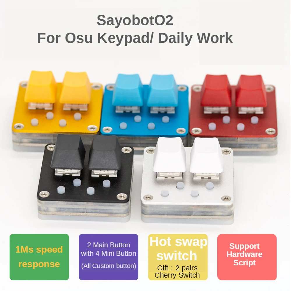 Sayobot O2 Osu Mini Keyboard Touch Wheel Axle Tester Gaming Keypad Osu ...