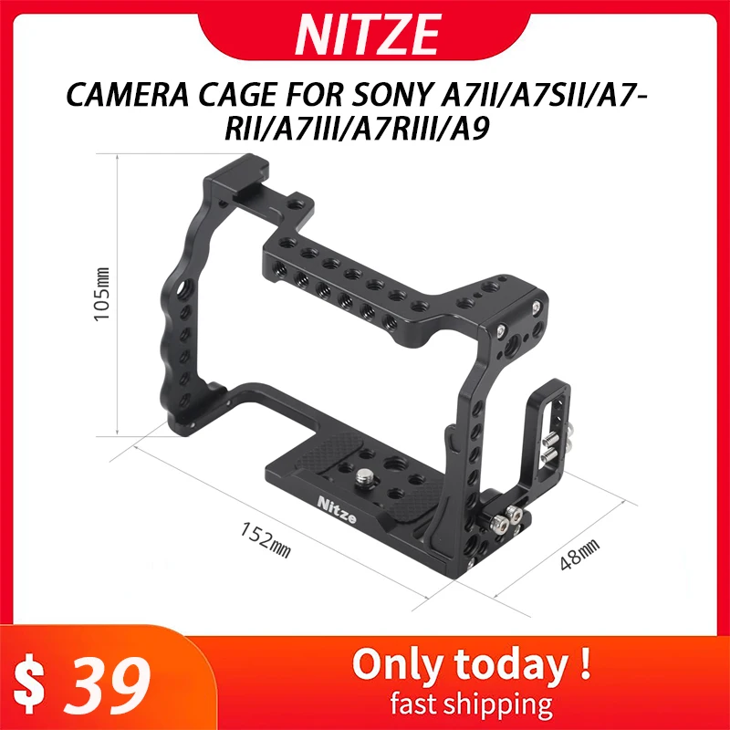 NITZE-CAMERA-CAGE-FOR-SONY-A7II-A7SII-A7RII-A7III-A7RIII-A9-TP12 ...