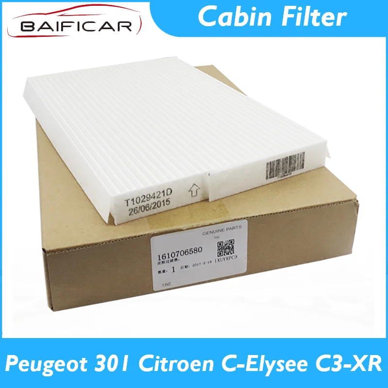 Baificar aire acondicionado de carbono con filtro de cabina original, 1610706580, para Peugeot ...