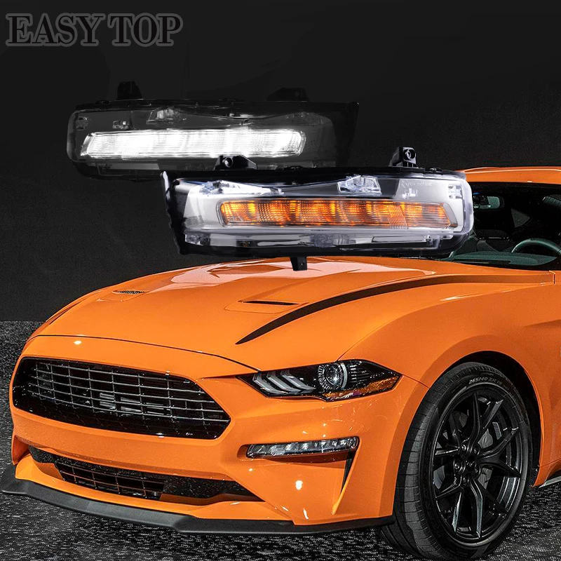 For 2018 Mustang LED DRL Turn Light Lamp With Water flash(US Version ...