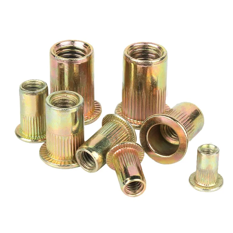 20Pcs M3 M4 M5 M6 M8 Zinc Plated Carbon Steel Knurled Nuts Rivnut Flat ...
