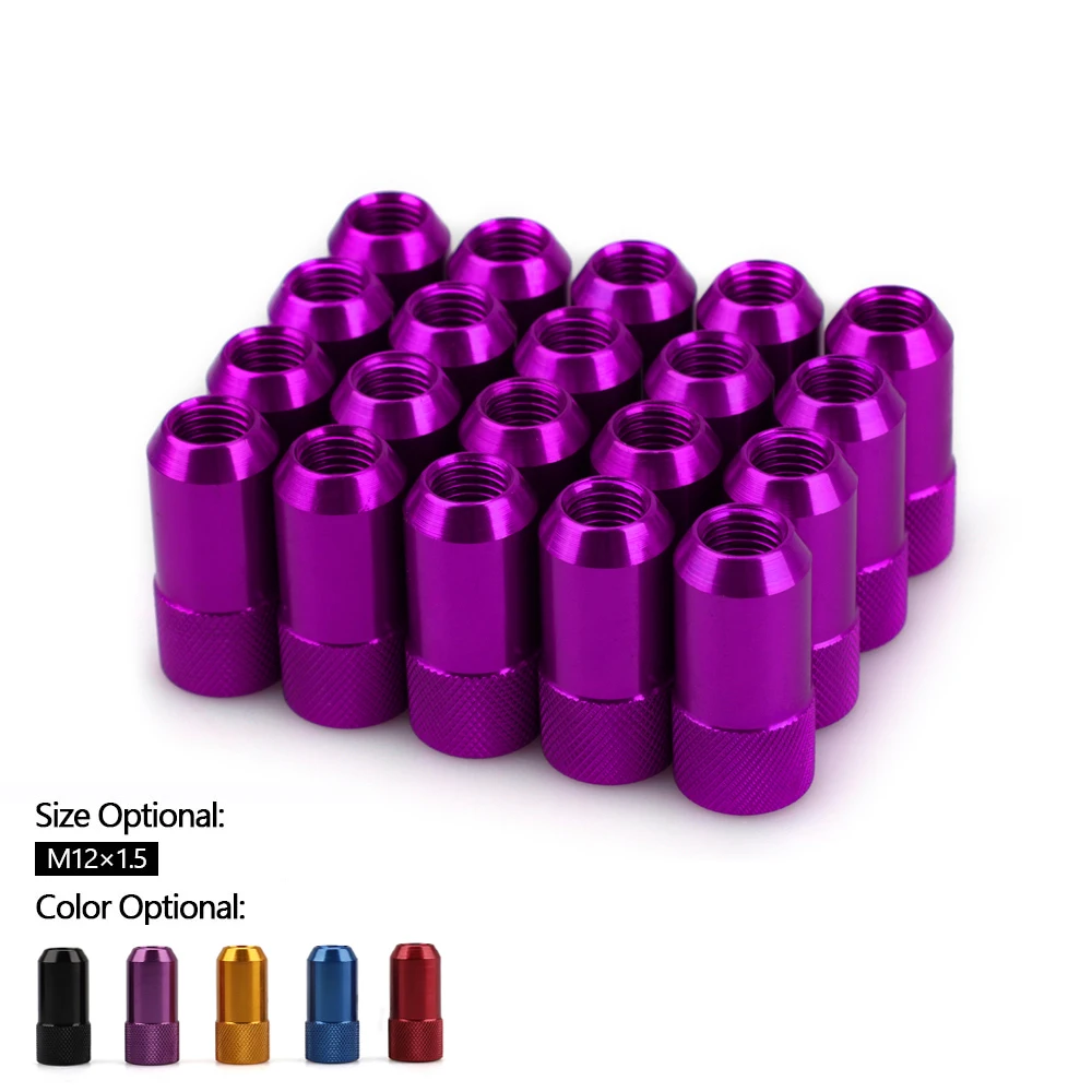 Alloy Aluminum 7075 t6 20 PCS Racing Wheel Nut d1 m12x1.5 Lug Nuts42mm ...