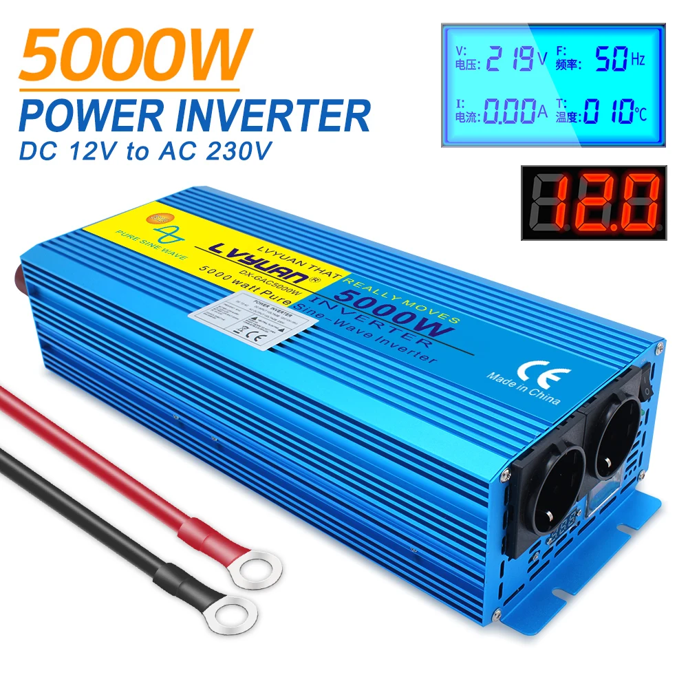 Led-Display-Inverter-Dc-12V-Naar-Ac-220V-2000W-3000W-4000W-Zuivere ...