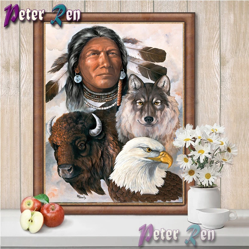 Owl And Wolf Native American