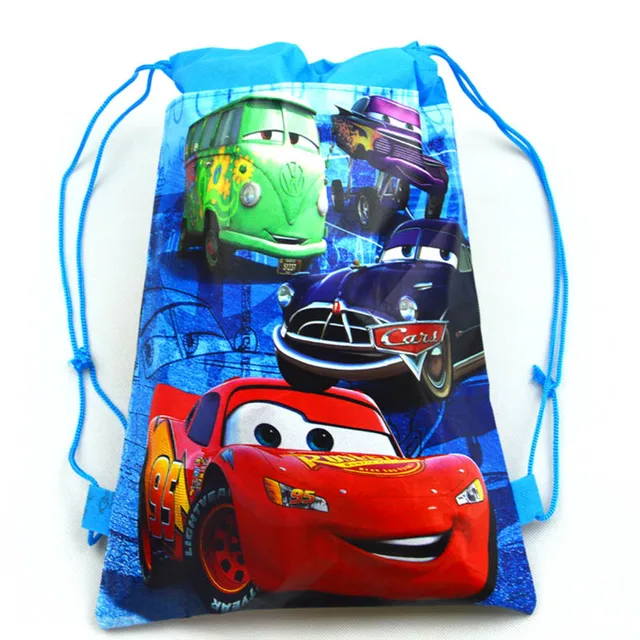 New Cartoon Disney Cars Non-woven Fabric Drawstring Backpack Gift Bag ...